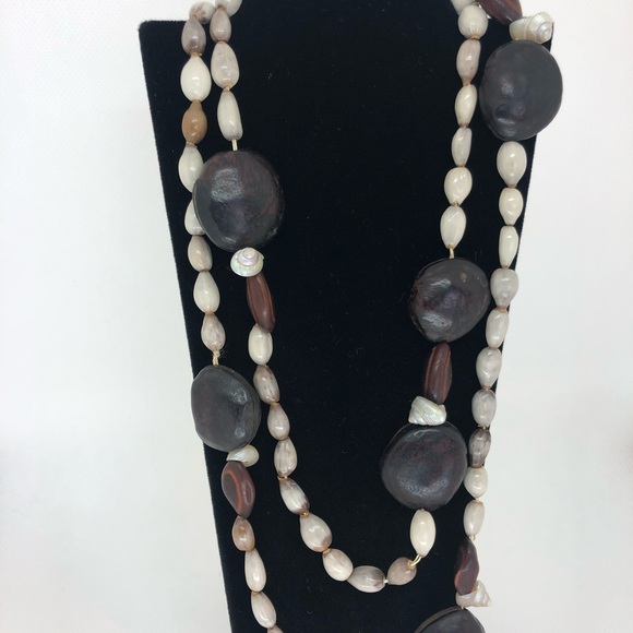 Jewelry | Vintage Eyecatching Hawaiian Brown Kukui Nut Necklace Handmade | Poshmark